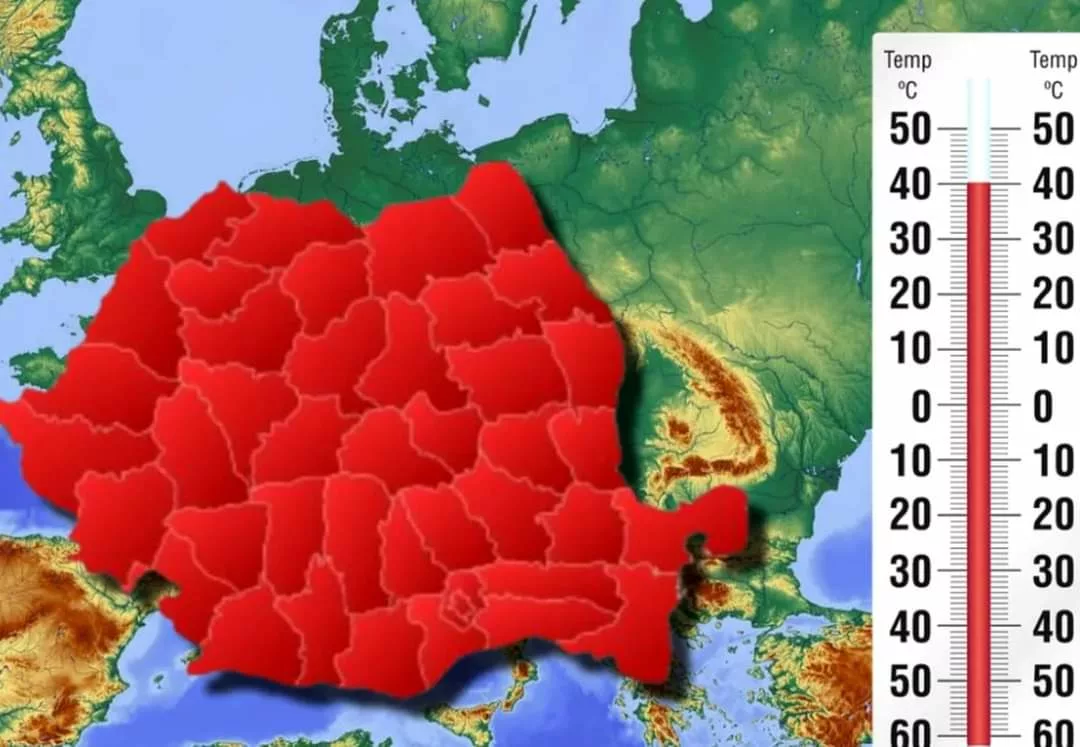 Harta caniculei în România. Unde vor fi 40 de grade la umbră în ...