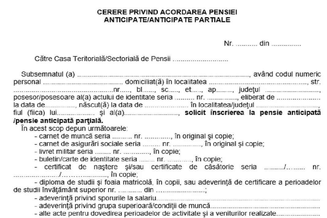 Actele necesare pentru pensia anticipată și pentru pensia anticipată parțială - ROL.ro